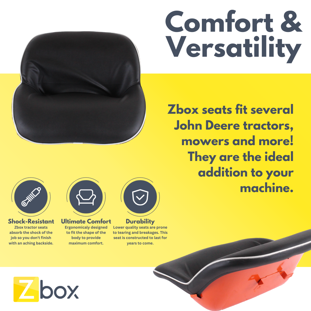Black & Orange Seat 34200-18400 Fits Kubota L1500 L1501 L1801 L2000 ...
